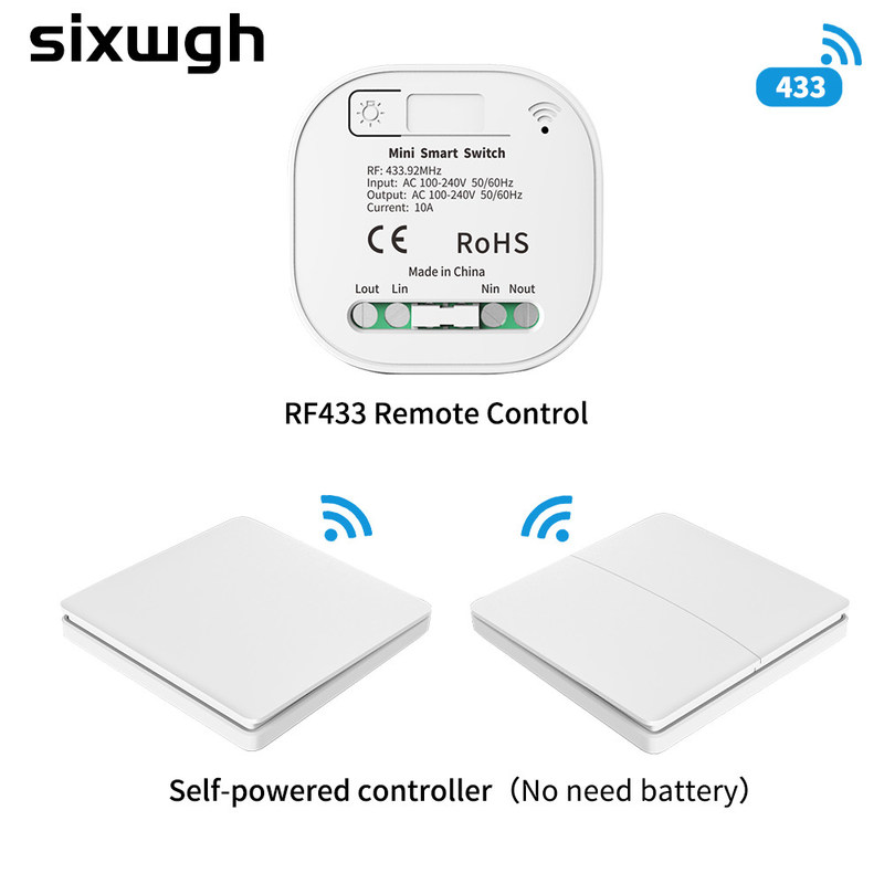 2a 250v Whz01 Zigbee Smart Switch Rounded Corner Interrupter Rf433 ...
